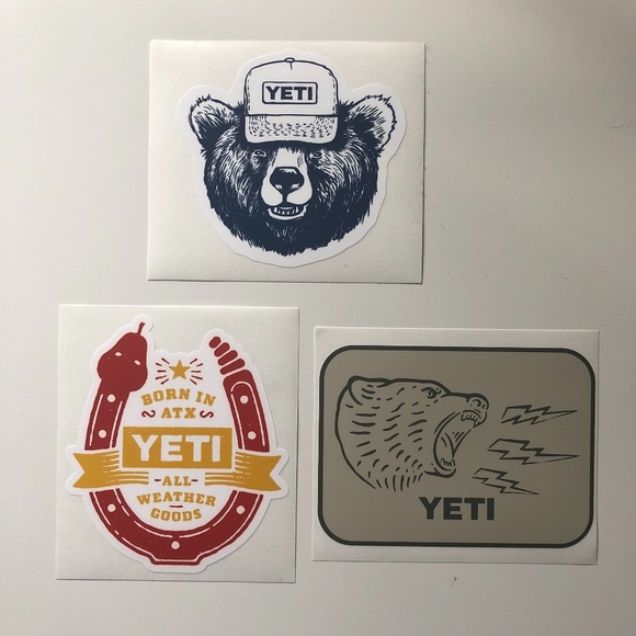 Yeti | Other | 3 Yeti Stickers | Poshmark